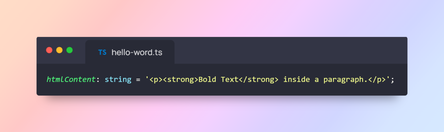 Render String with HTML tags in Angular 2+